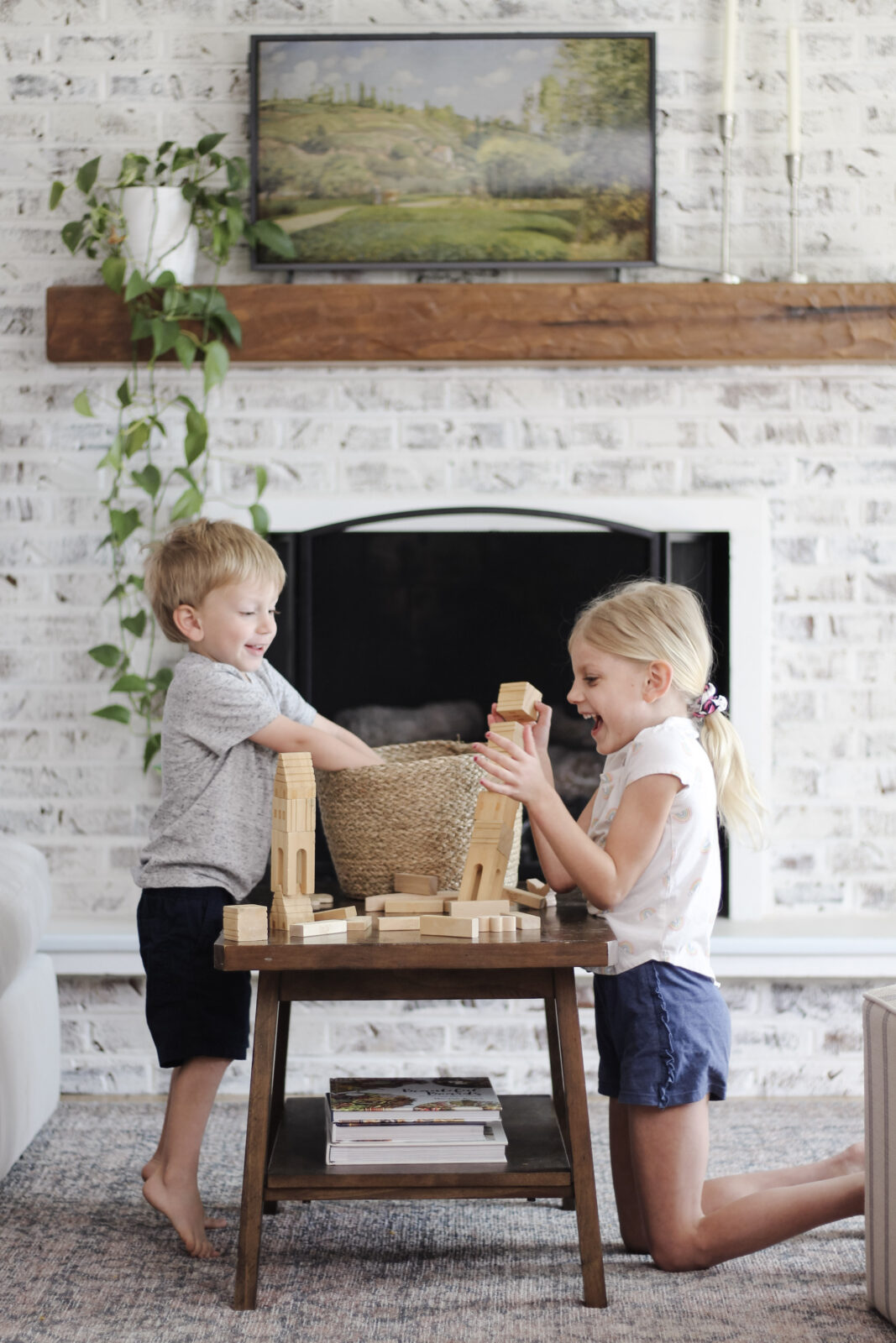 Revitalizing a 1960s Brick Fireplace: From Dark + Dated to Light ...