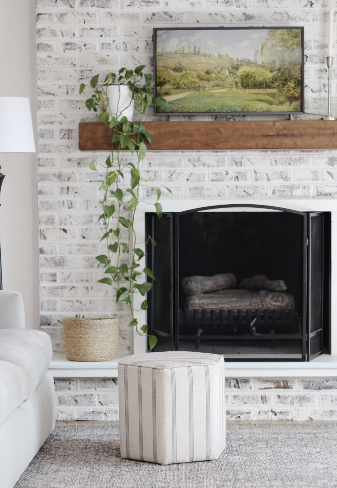 Revitalizing a 1960s Brick Fireplace: From Dark + Dated to Light ...