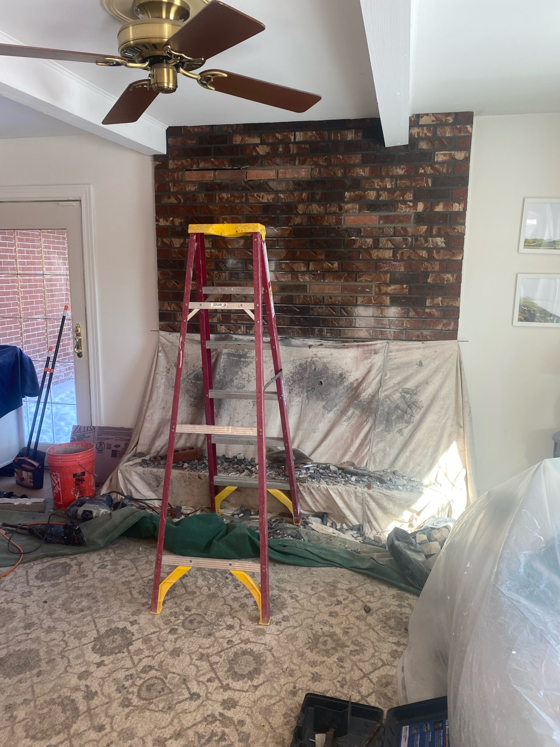 Revitalizing a 1960s Brick Fireplace: From Dark + Dated to Light ...